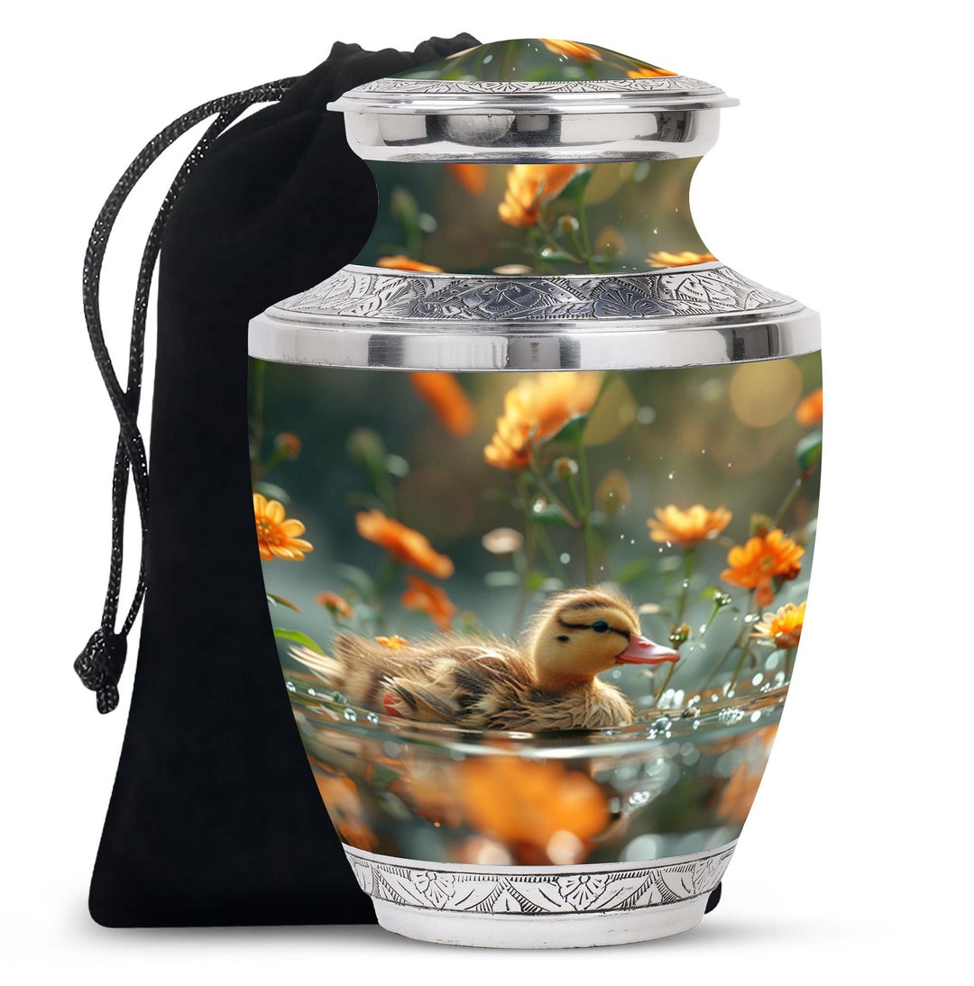 Handcrafted Dawn Flower Duckling Urns for Cremation Ashes Modern Urns ...
