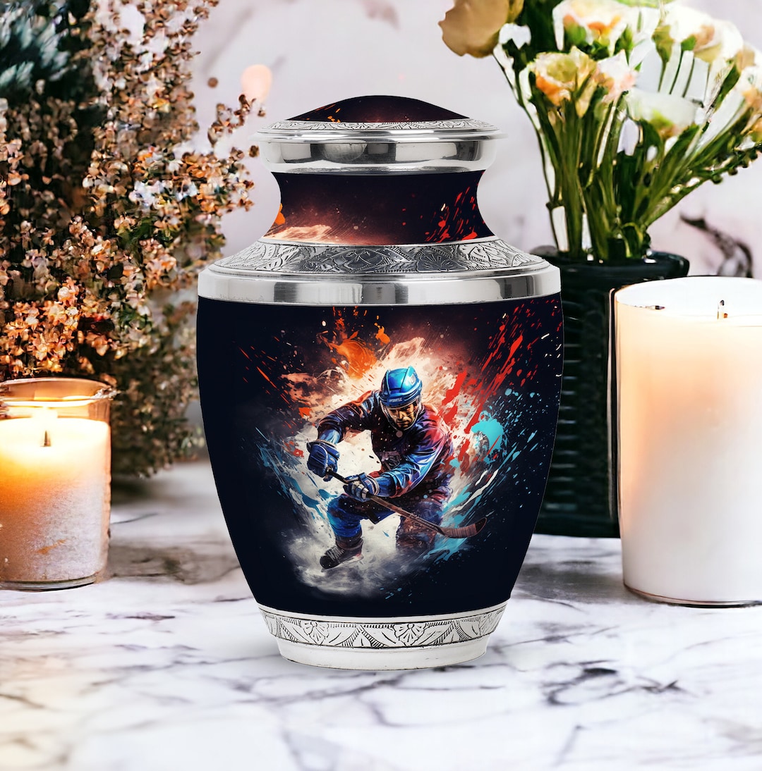 Ice Hockey Player Urns for Human Ashes - Cremation Urns for Ashes for ...