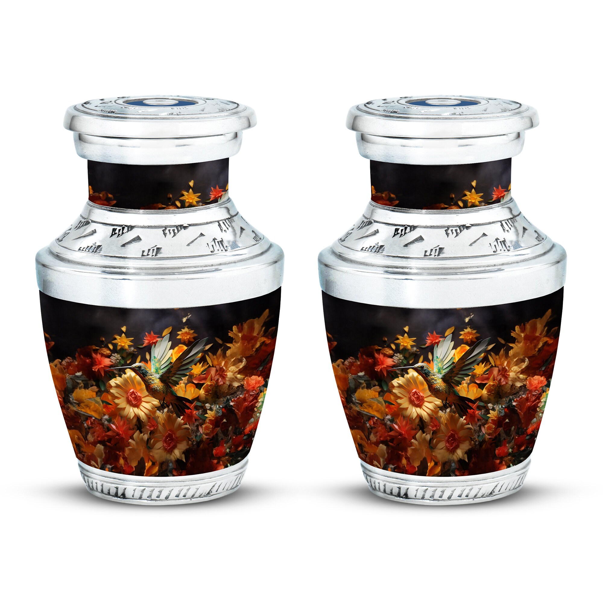 Yellow Hummingbird Flight Urn Decorative Modern Urn for Human Ashes ...