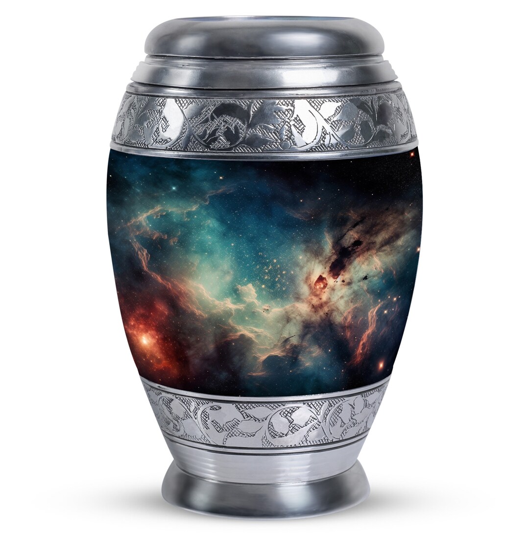 Glowing Star Field Urn for Human Ashes - Modern Decorative Urn - Metal ...