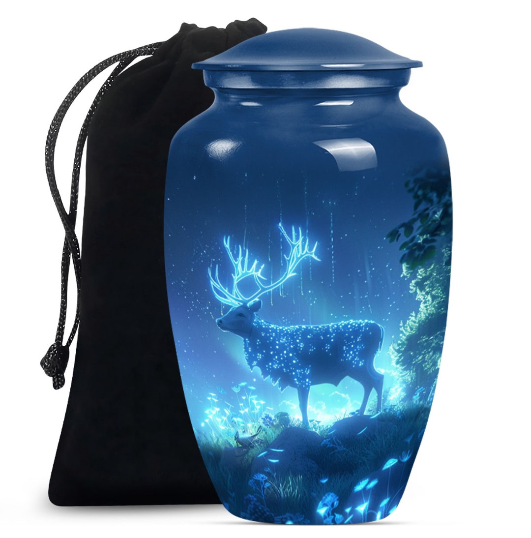 Enchanted Deer Urn for Human Ashes - Handcrafted Personalized Urn Ashes ...