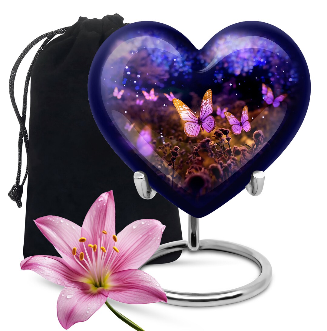 Butterfly Urns Heart Keepsakes Urns for Cremation Ashes, Modern Urns ...