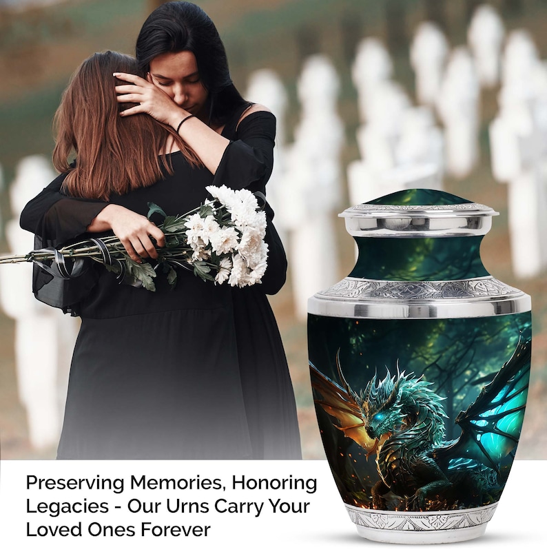 Dragon Urn for Ashes – Ashes Keepsake Urn, Modern Decorative Burial Urn ...