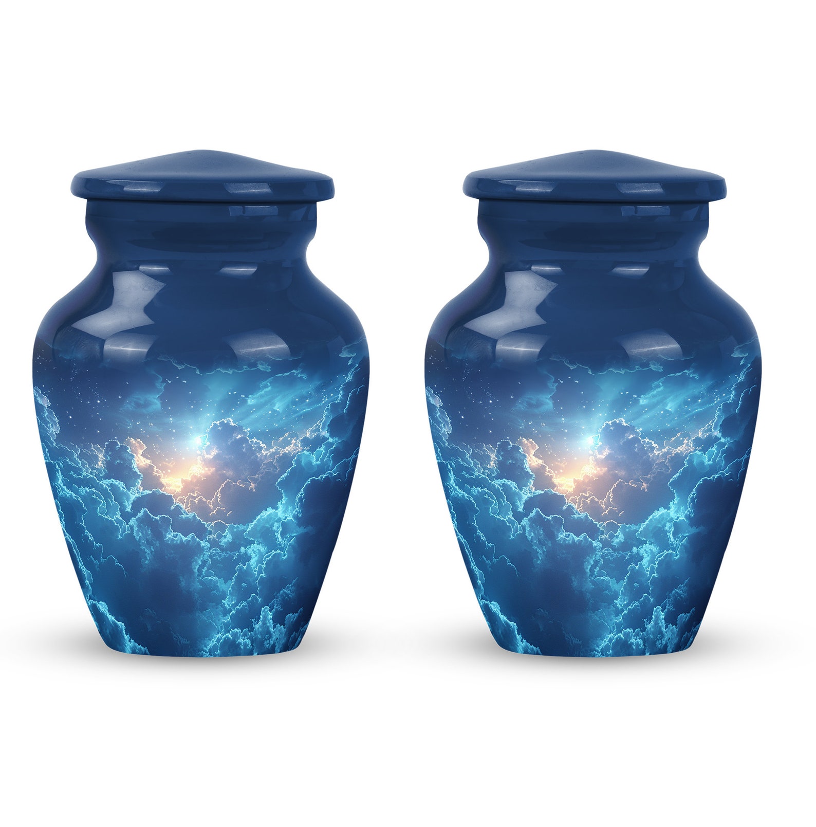 Heavenly Light Memorial Urn, Sunset Glow Urn, Blue Zenith Urn, Urn for ...