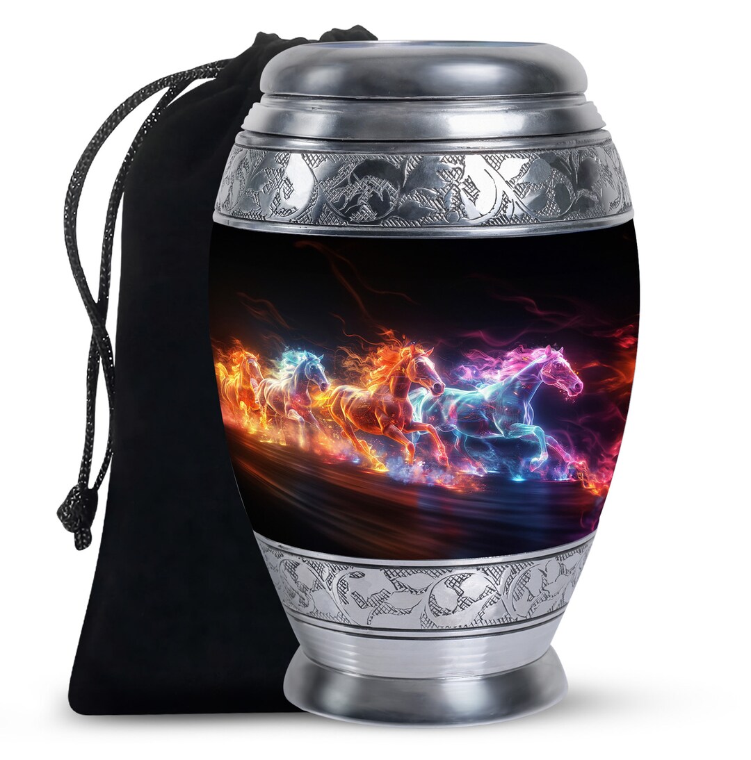 Dynamic Fiery Horse Cremation Urn for Human Ashes, Cremation Urns for ...