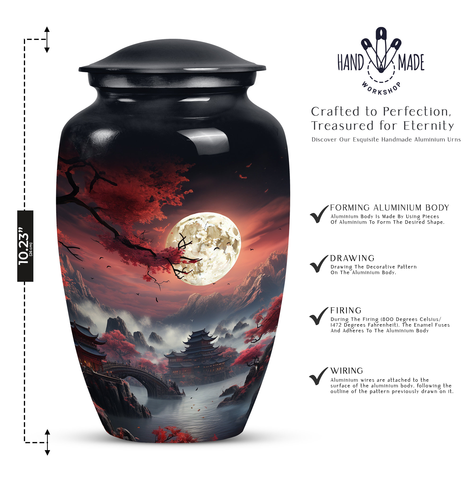 Sakura Night Urn - Urns for Cremation Ashes - Modern Urns for Human ...