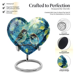 Bird Lovers Urn - Memorial Keepsake Urn for Cremation Ashes - Modern ...