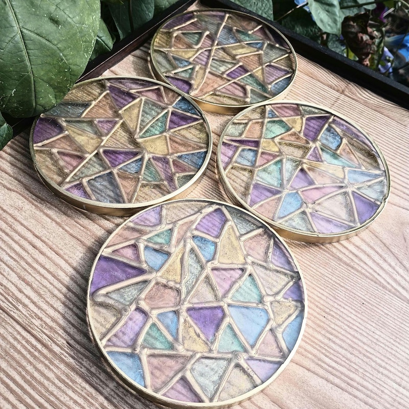Mosaic Coaster - Etsy