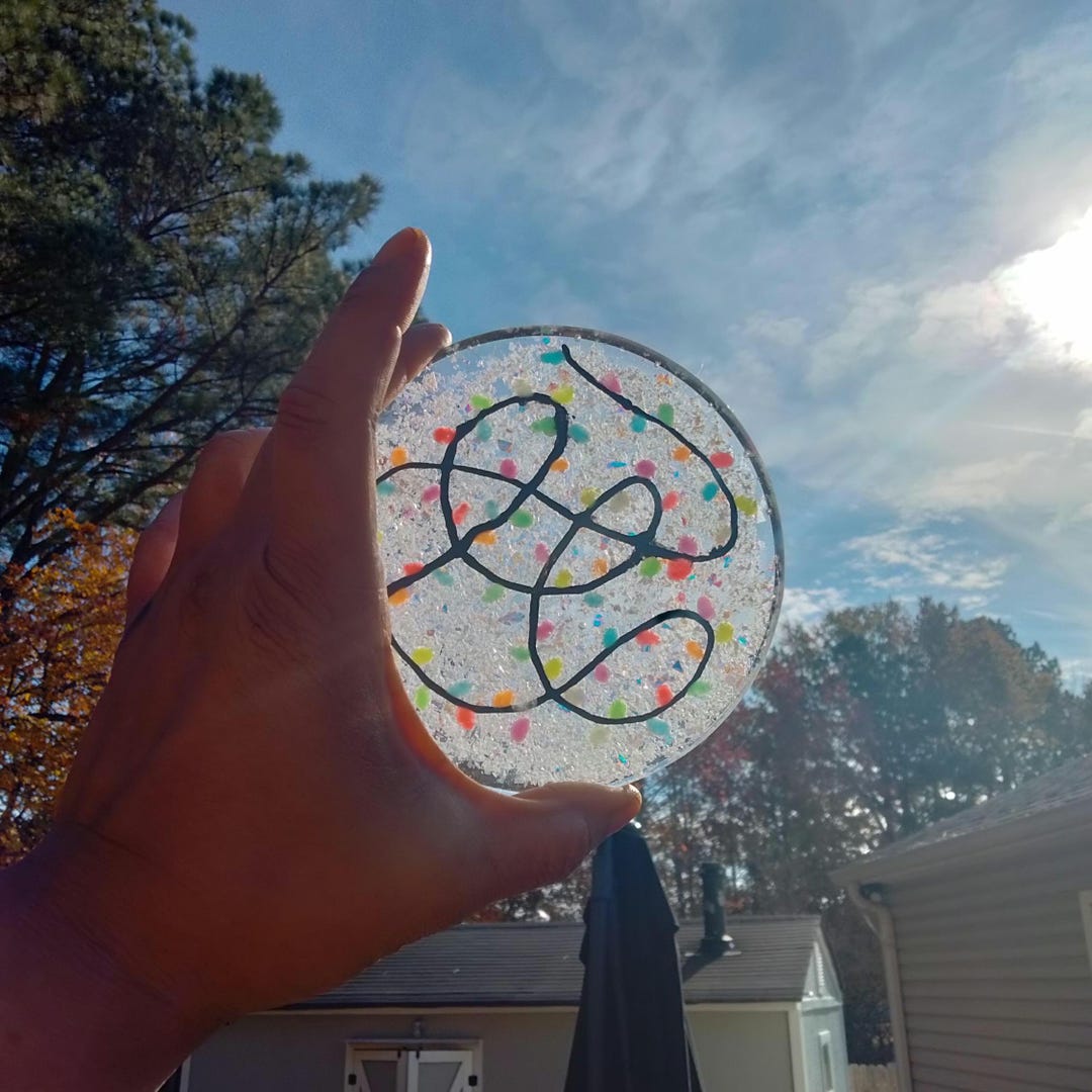 String of Light Glow-in-the-dark Resin Coastersholiday ...