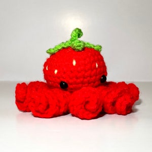 Strawberry Octopus Plushie - Etsy
