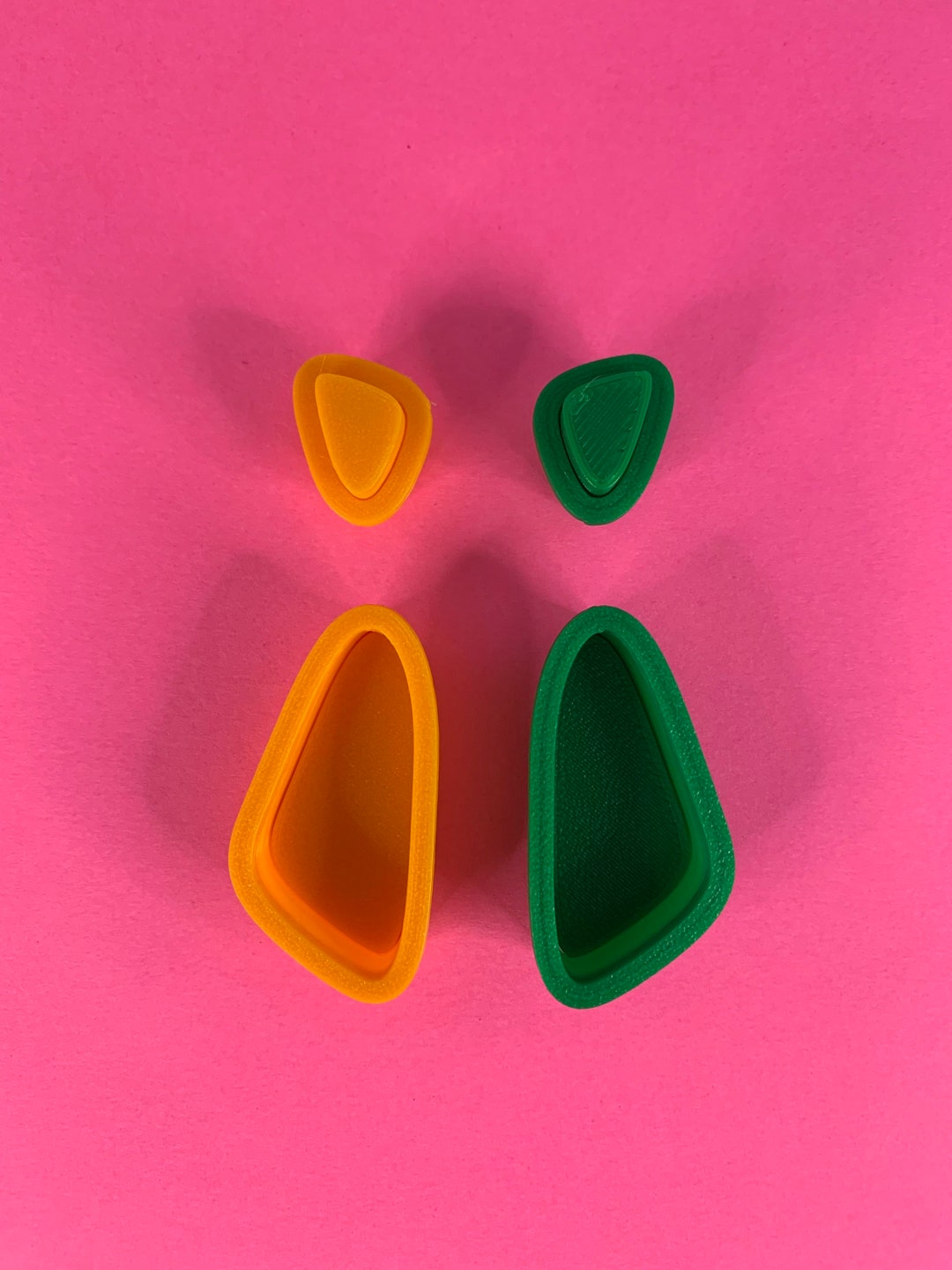 3D Printed Polymer Set Rounded Elongated Triangles Clay Cutter - Clay ...