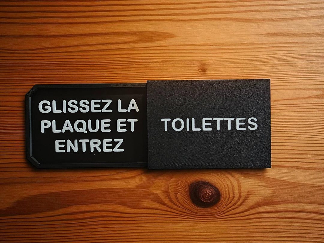 "restroom" Sliding Sign - Slide the Plate and Enter / Occupied ...