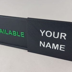 Office Sign Available / Not Available 3D Printed - Do Not Disturb - EN ...