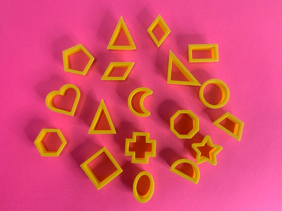 3D printed Polymer Set of basics shapes Cutter Clay Earring | Etsy