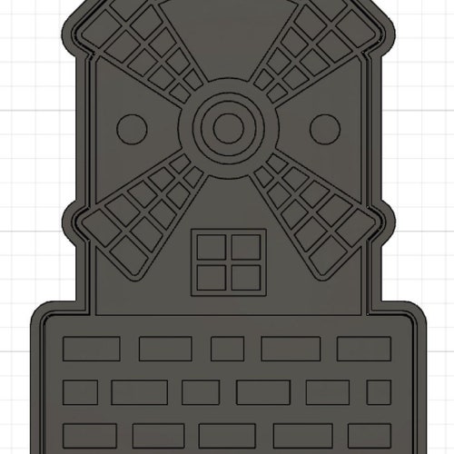 Classic Windmill Shaped Fondant Cookie Cutter and Stamp - Etsy