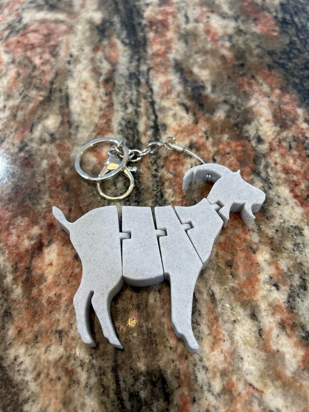 Articulated Goat Toy / Keychain Flexi 3D Printed Gift animal Series 2 ...