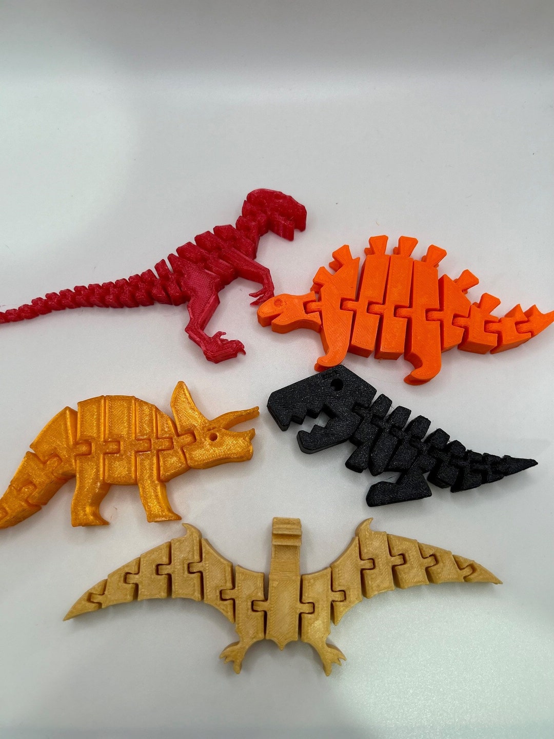 Full Set of Dino Series Articulated Keychains (5 Dino for 25% Off) - Etsy