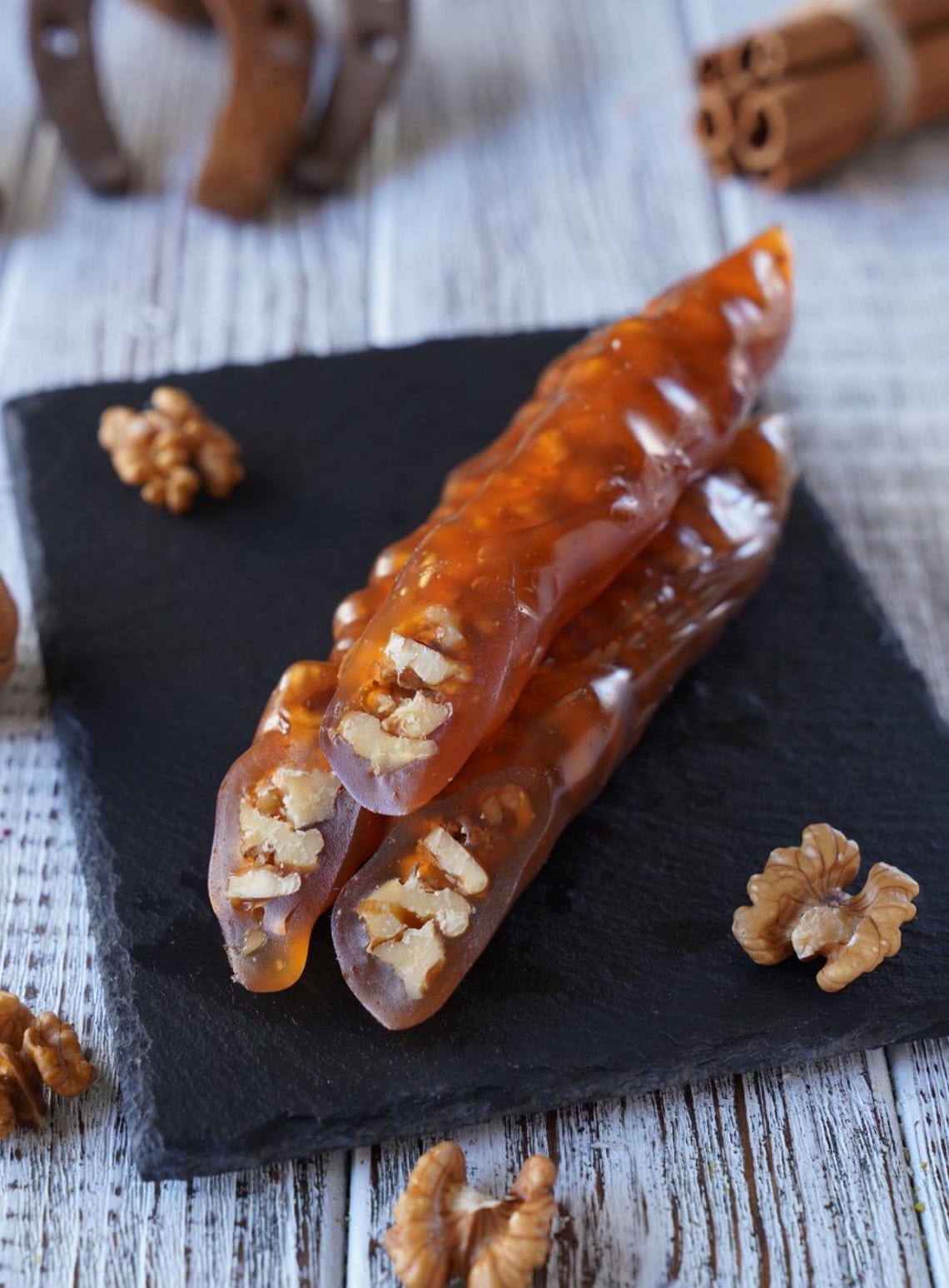 Traditionally Handmade Walnut Churchkhela,walnut Coasted Rolled ...