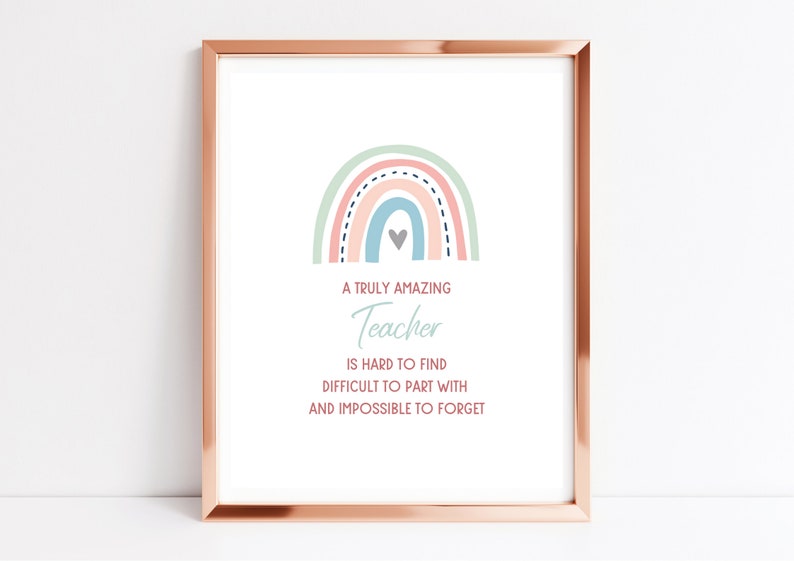 Teacher Appreciation Print End of Year Teacher Gift Teacher - Etsy