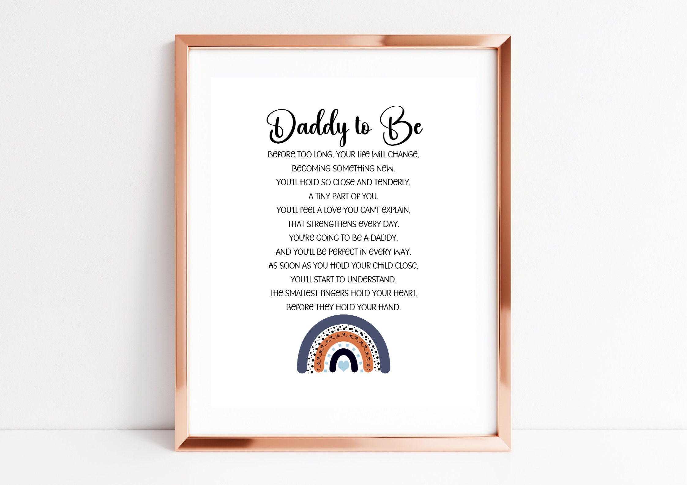 Daddy to Be Poem, Gift for New Dad, Father’s Day Gift, Instant Digital ...