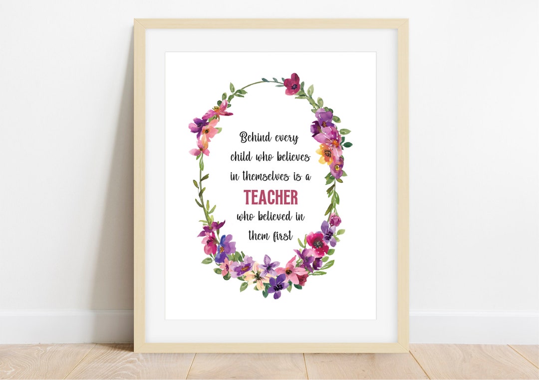 Teacher Appreciation Print, End of Year Teacher Gift, Thank You Teacher ...