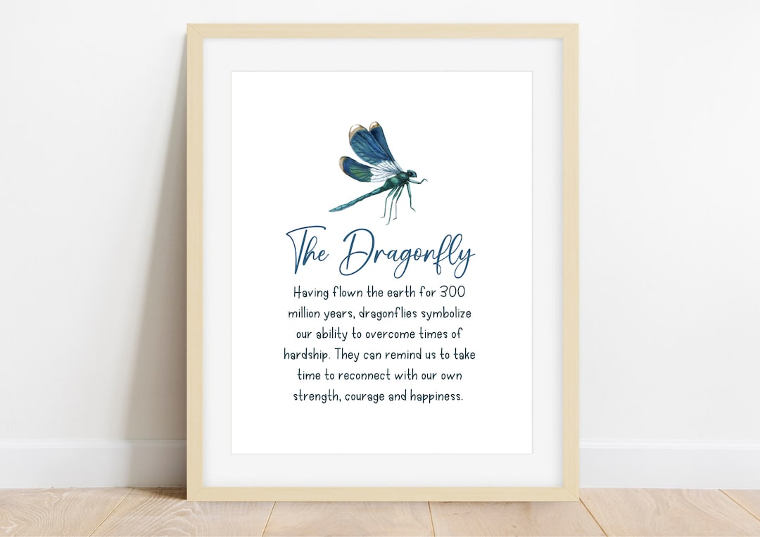Dragonfly Definition Quote, Dragonfly Meaning Print, Inspirational Wall ...