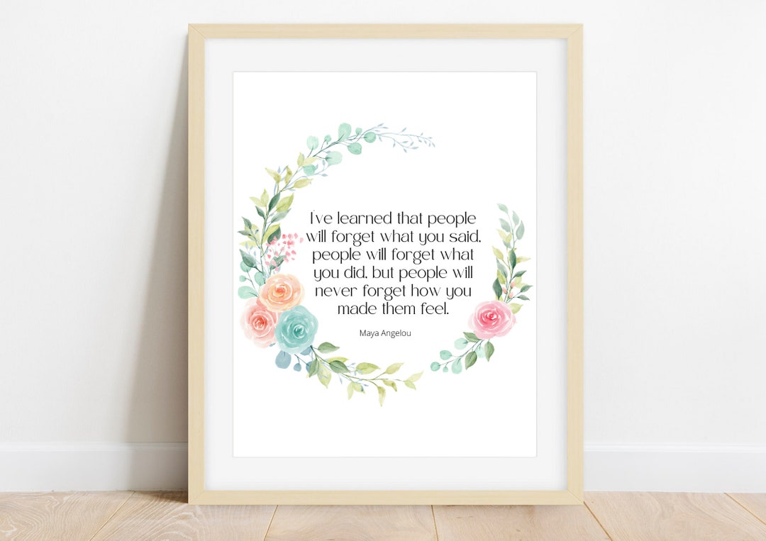 Maya Angelou Inspirational Print, Instant Digital Download - Etsy