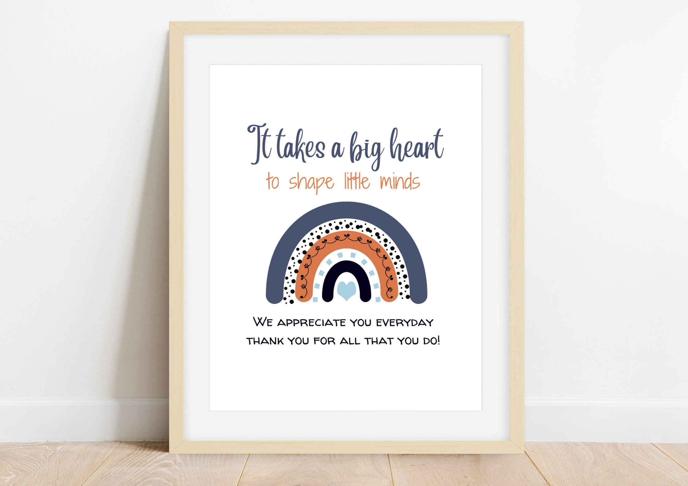 Teacher Appreciation Print, End of Year Teacher Gift, Thank You Teacher ...