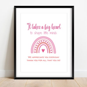 Teacher Appreciation Print, End of Year Teacher Gift, Thank You Teacher ...