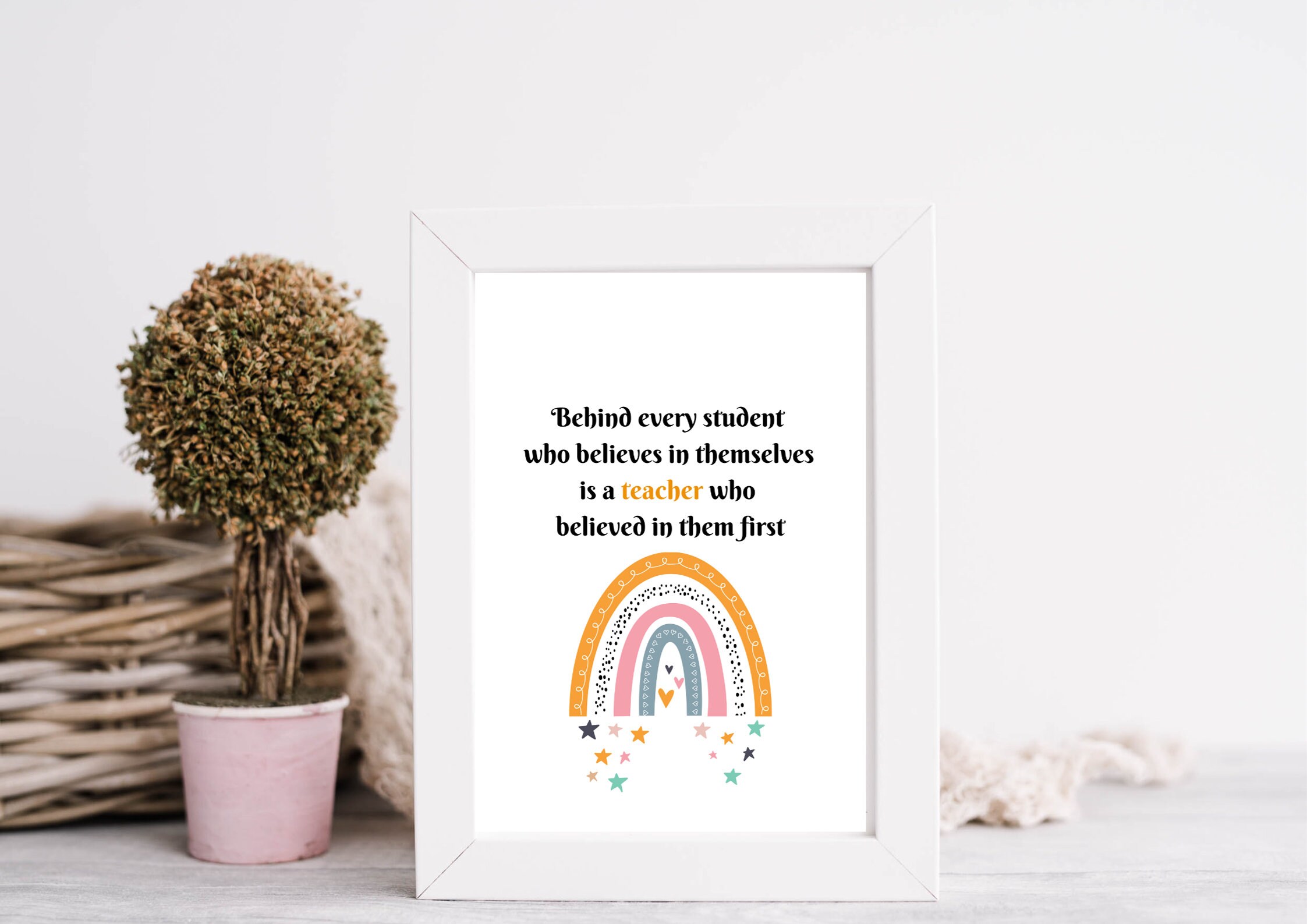 Teacher Appreciation Print, End of Year Teacher Gift, Thank You Teacher ...
