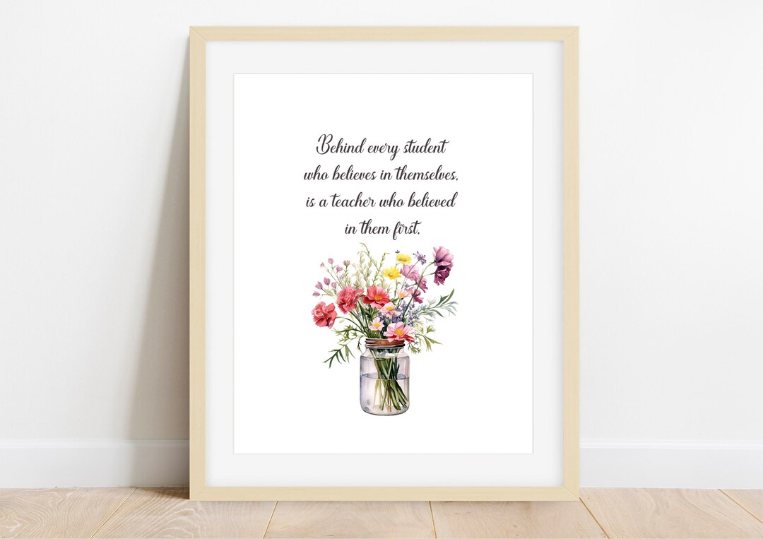 Teacher Appreciation Print, End of Year Teacher Gift, Thank You Teacher ...