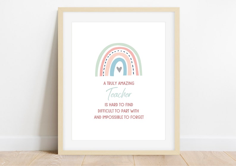 Teacher Appreciation Print End of Year Teacher Gift Teacher - Etsy