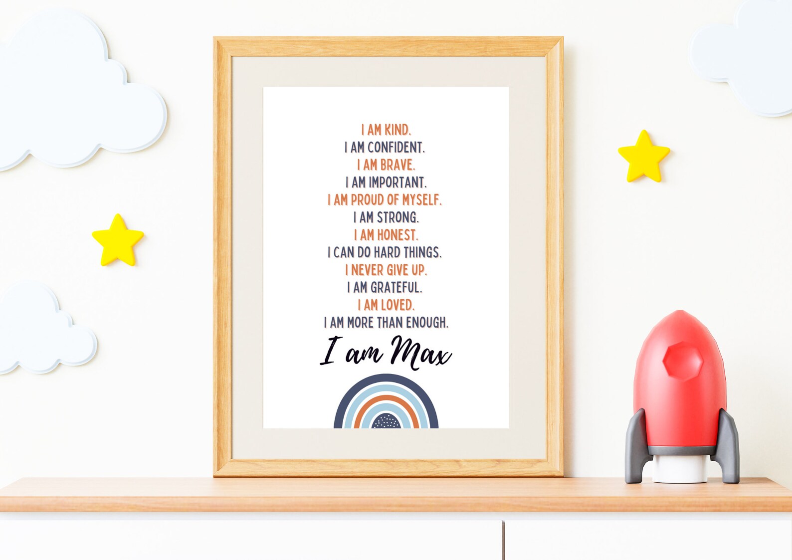 Positive Affirmations for Kids Print, Affirmations Printable Wall Art ...