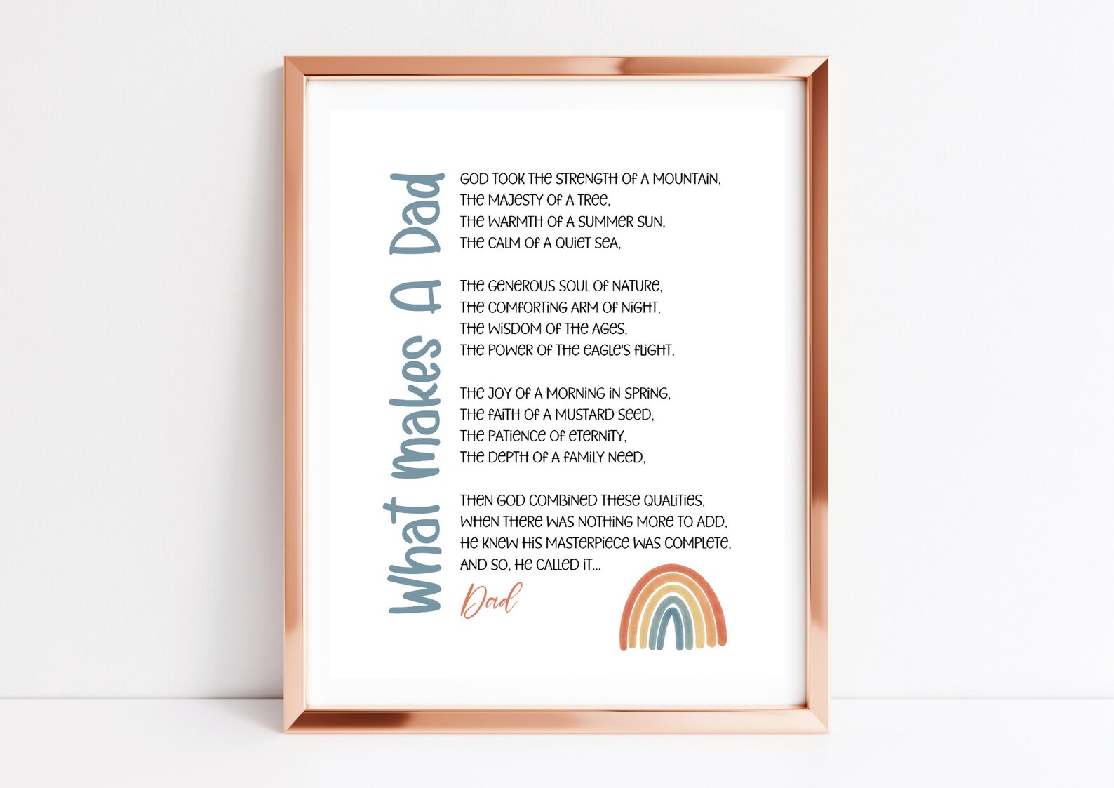 What Makes a Dad Poem, Fathers Day Gift, Gift for Dad, Poem for Dad ...