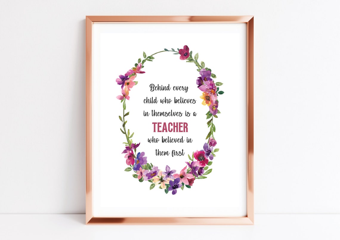 Teacher Appreciation Print, End of Year Teacher Gift, Thank You Teacher ...