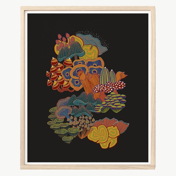Mushroom Art - Etsy