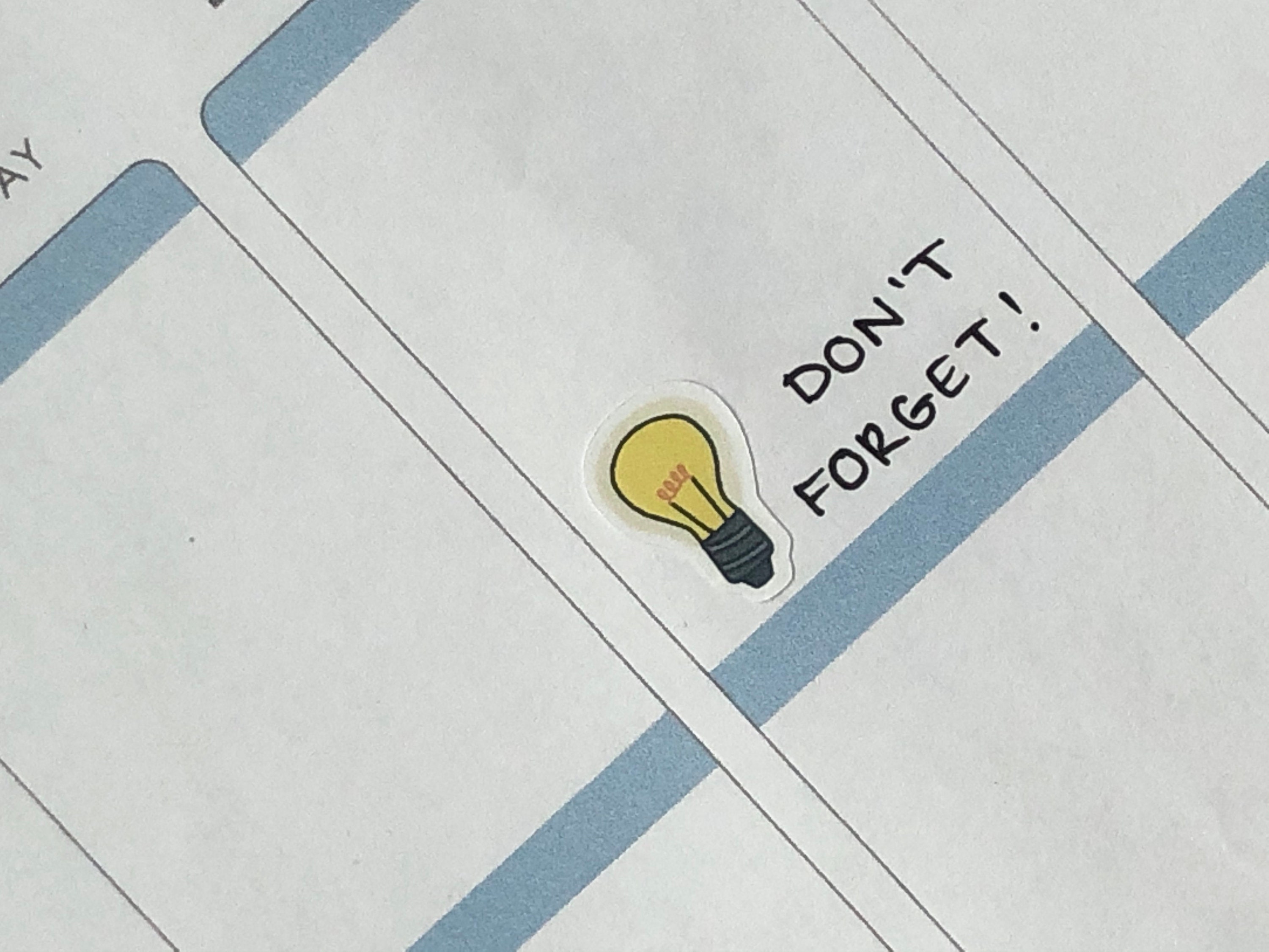 Lightbulb Planner Stickers Light Idea Reminder Sticker - Etsy