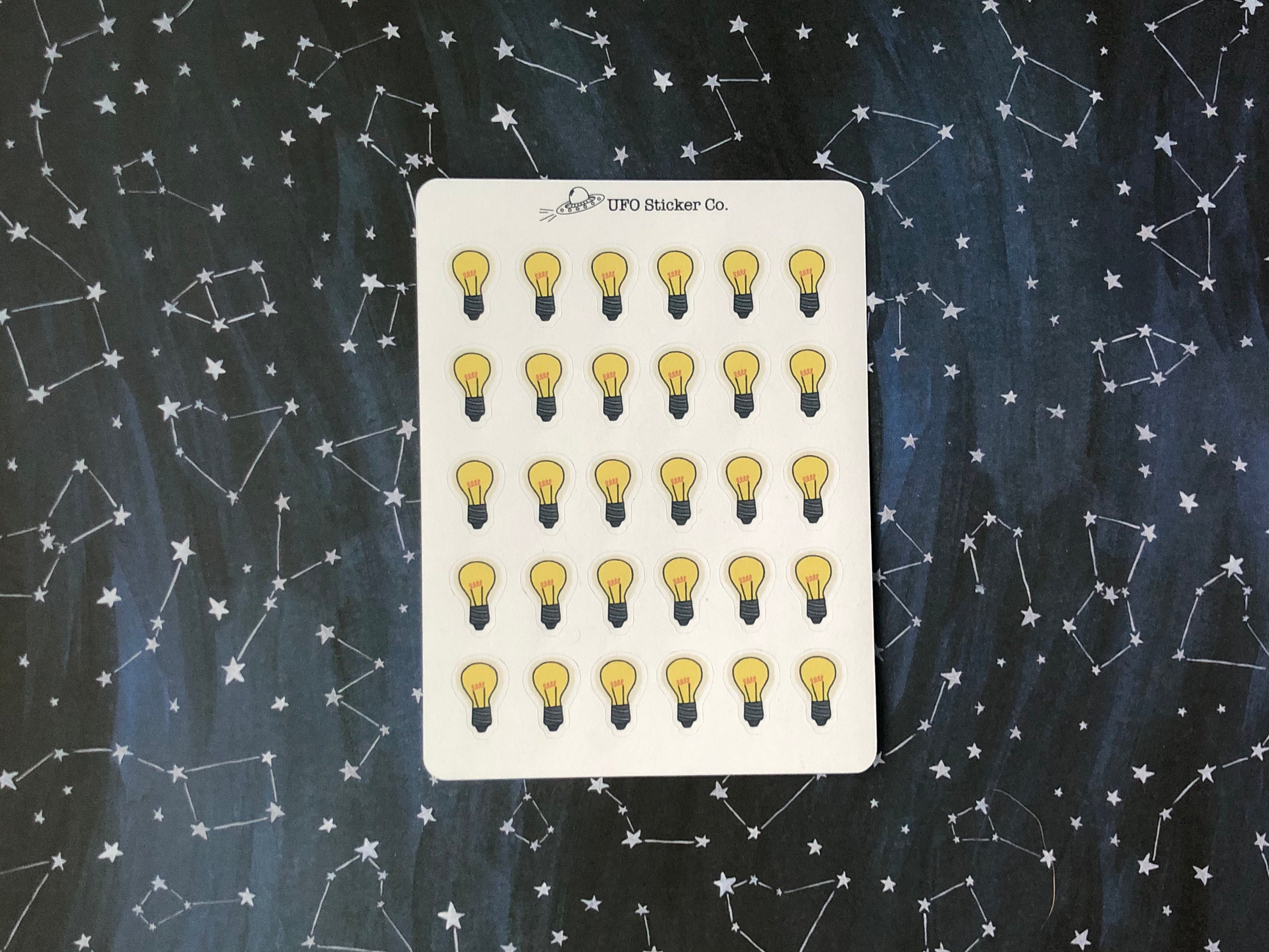 Lightbulb Planner Stickers Light Idea Reminder Sticker - Etsy