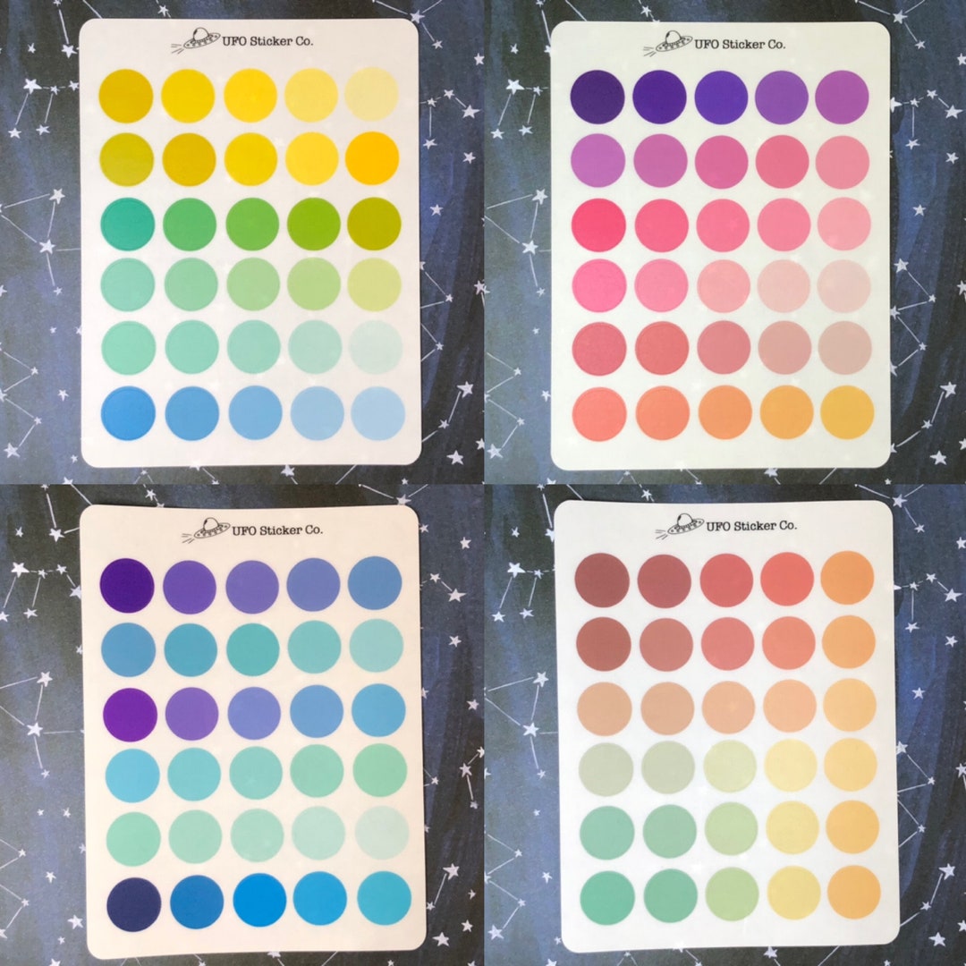 Transparent Dot Stickers, Layering Stickers, Colour Coordination ...