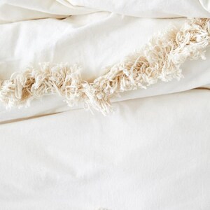 Ivory Tassel Duvet Cover Set Queen Boho Duvet Cover Full - Etsy