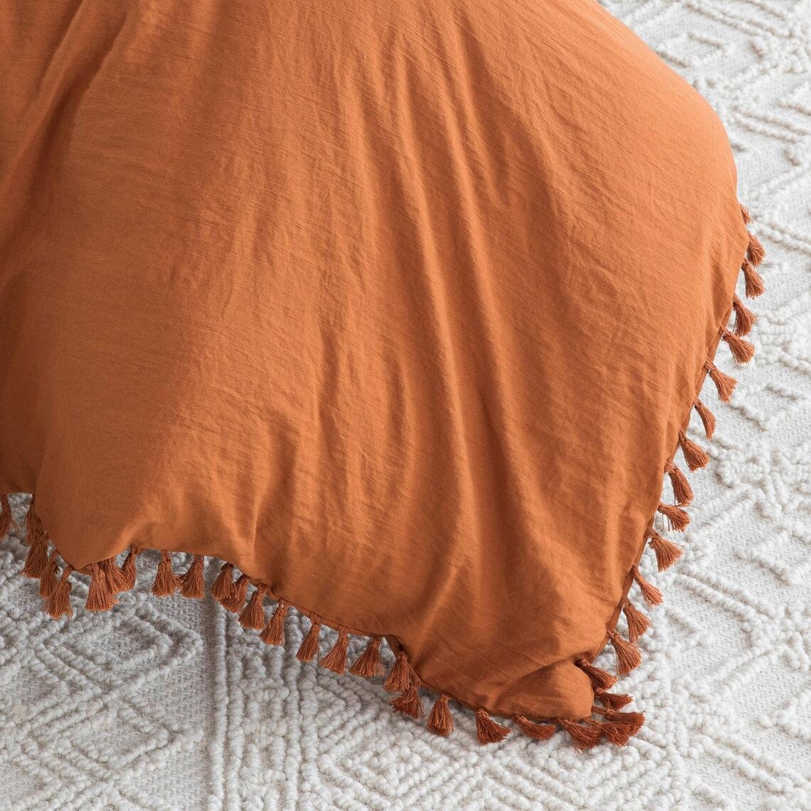 Rust orange duvet cover Rust Color washed cotton duvet cover | Etsy