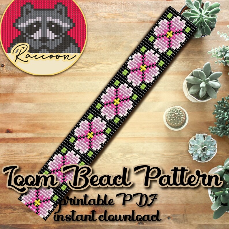 Loom Bead Pattern Loom Bead Pattern for Bracelet Printable - Etsy
