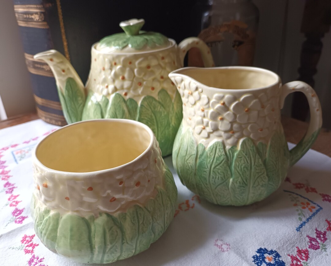 Vintage Portland Pottery Tea Set – Corbridge Daisy Cottagecore Trio - Etsy