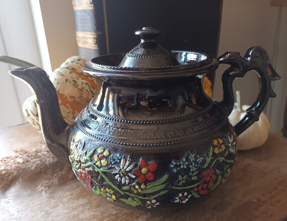 Antique Georgian Jackfield Ware Teapot C1820 Eagle Handle - Etsy