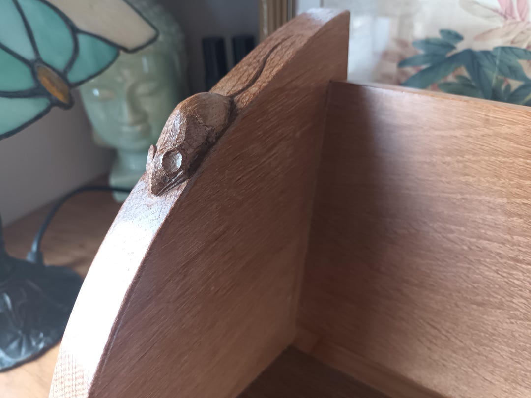 Vintage 'mouseman' Oak Small Bookcase Robert Thompson of Kilburn. C ...