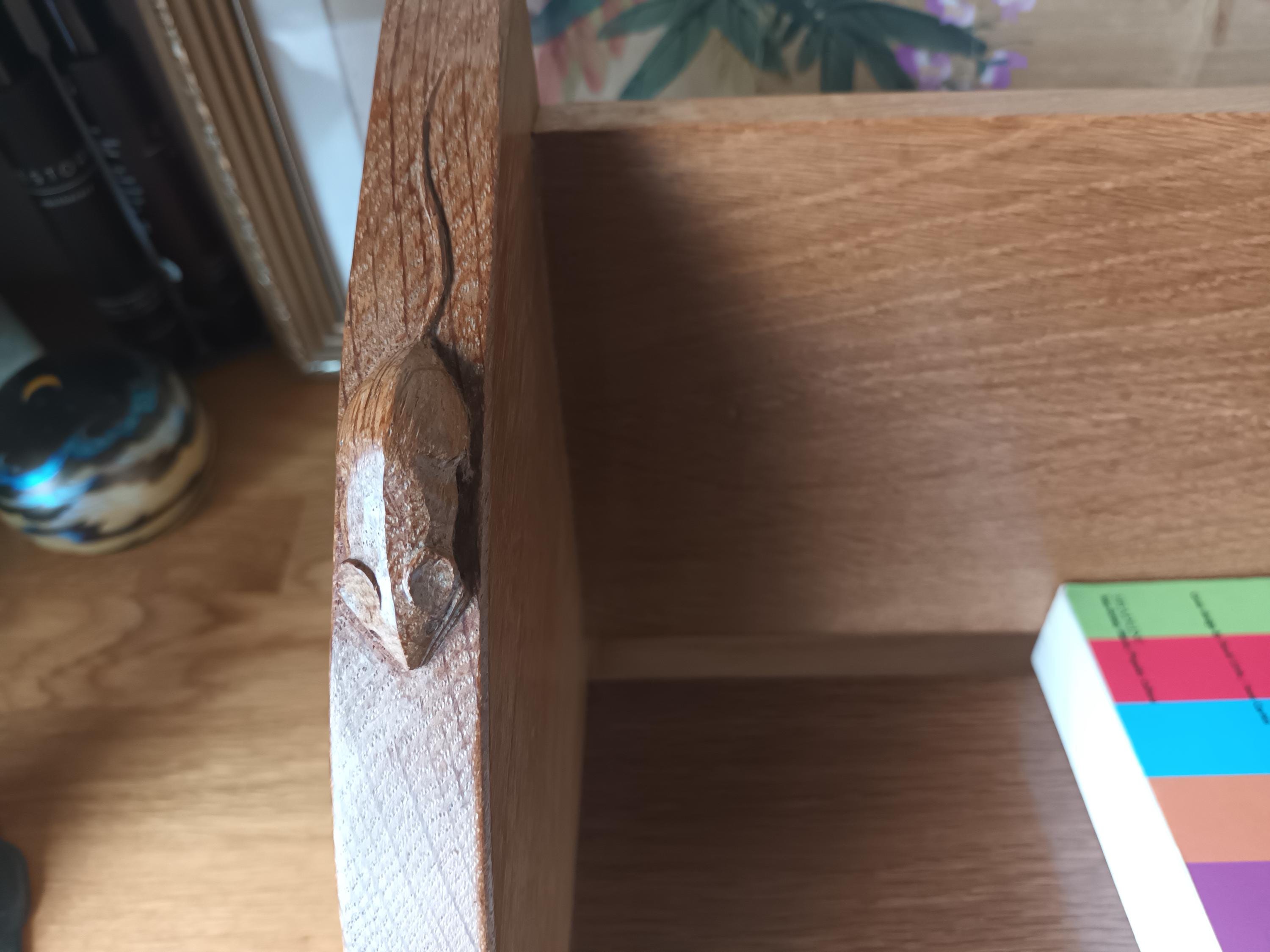 Vintage 'mouseman' Oak Small Bookcase Robert Thompson of Kilburn. C ...