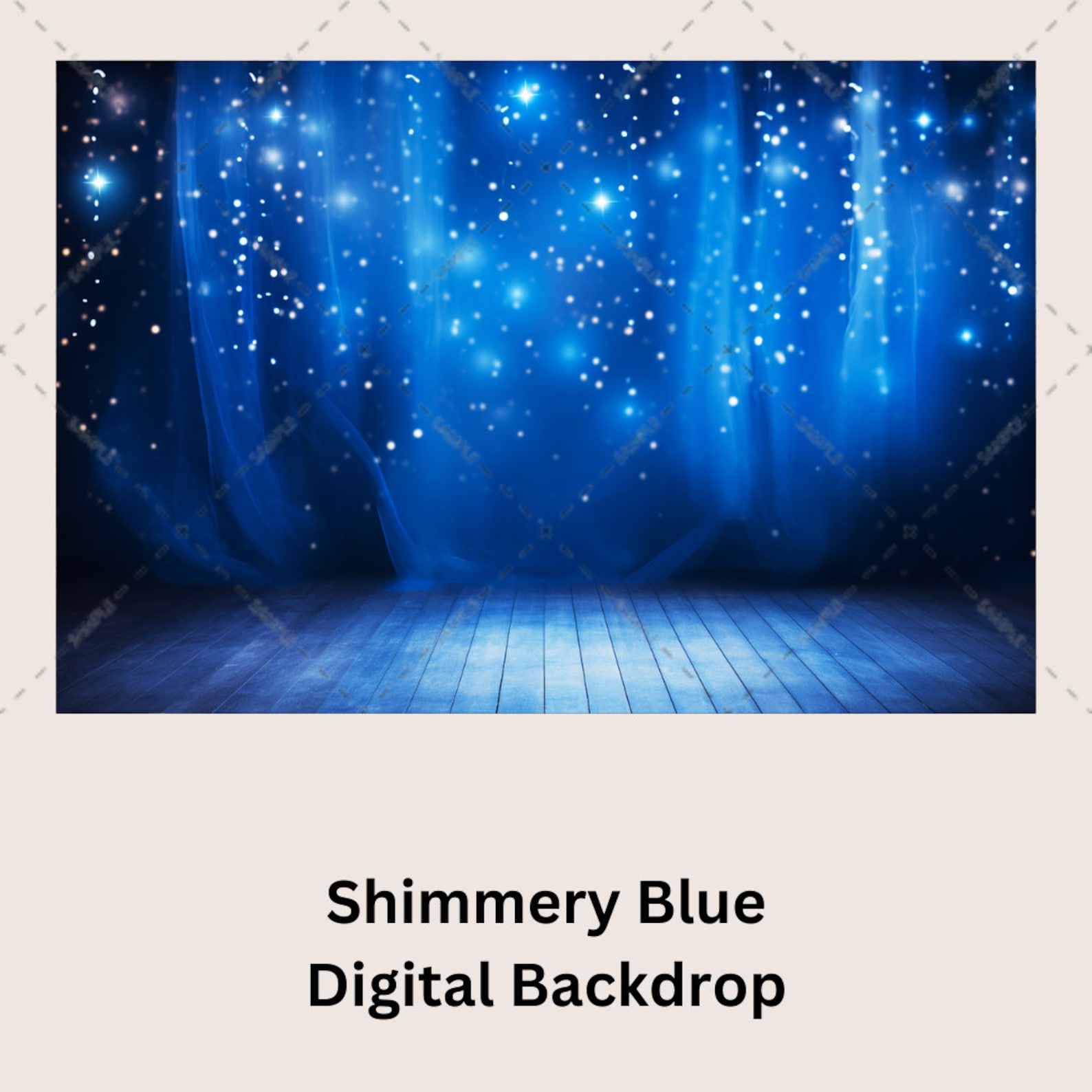 Shimmery Blue Digital Background for Maternity Photoshoot, Wedding ...