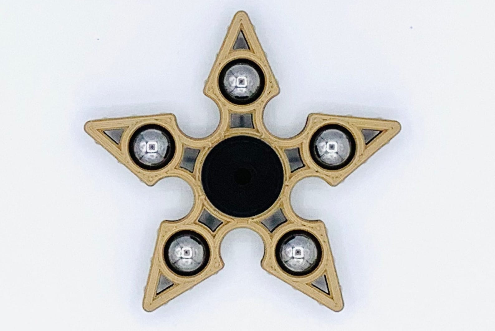 The Ninja Star Bronze & Black Fidget Spinner Spinny | Etsy