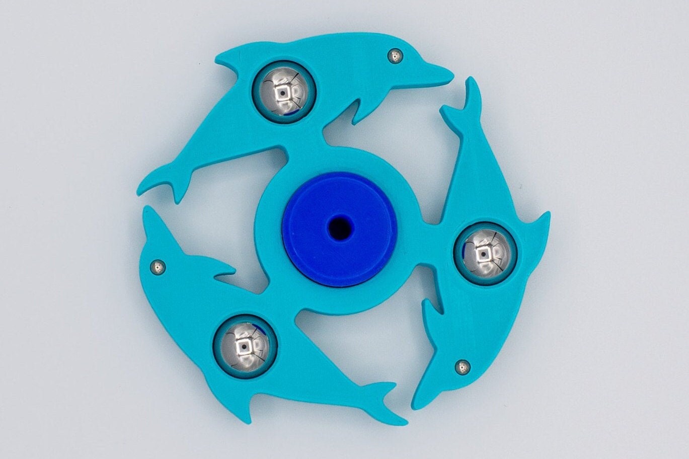 The Dolphin Cyan & Blue Fidget Spinner / Spinny McSpinFace | Etsy