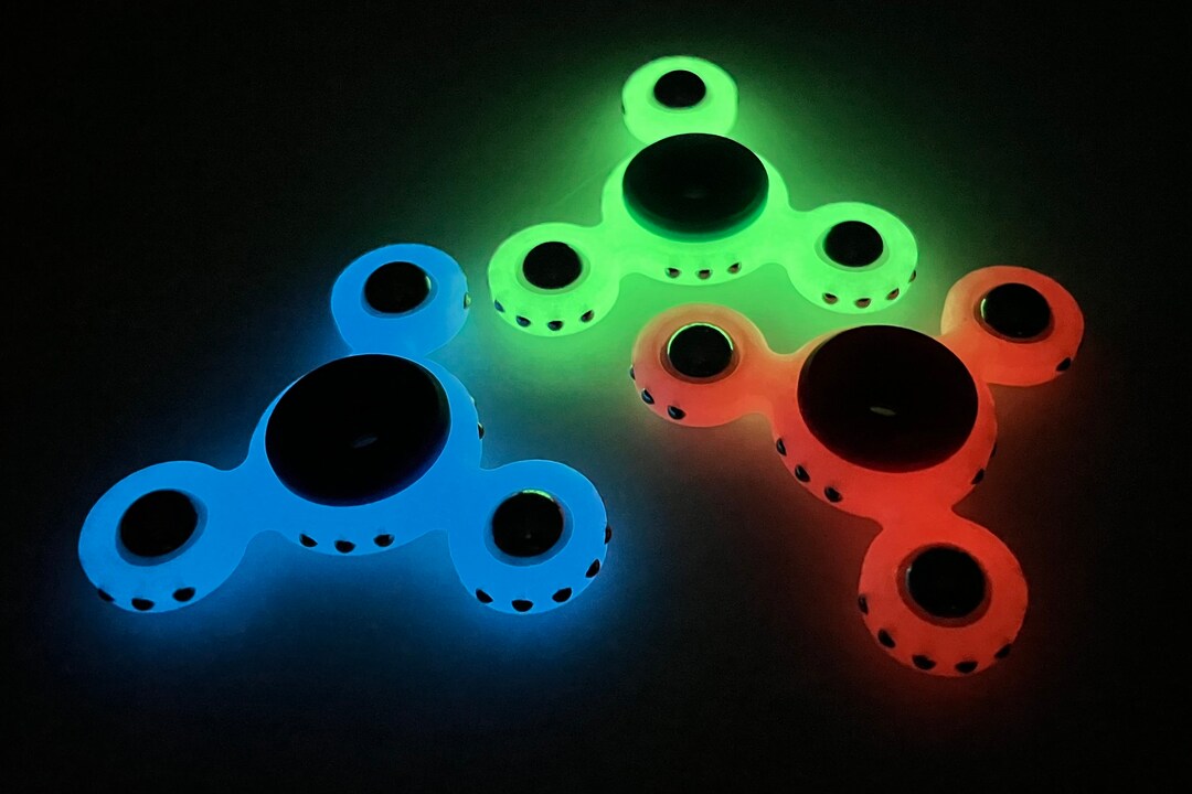 The Spin-3 - Glow-in-the-dark - Fidget Spinner | Spinny Mcspinface - Etsy
